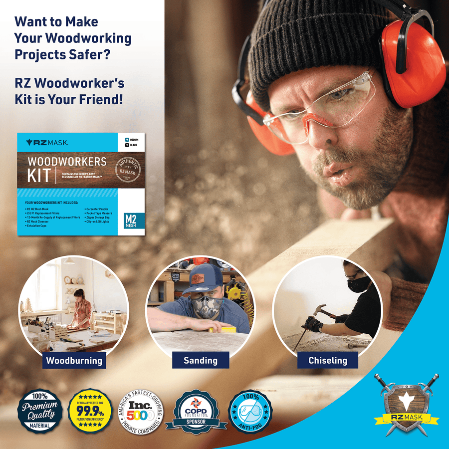 RZ Mask 9-Piece Woodworker's Kit- Bundle - RZ Mask